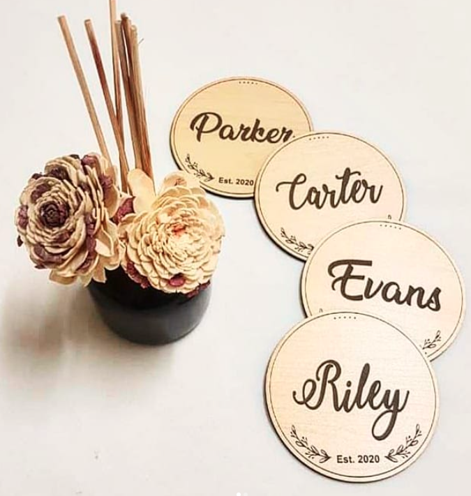 Wooden Family Coaster Set – Craft Ninja